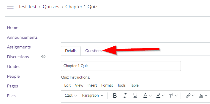 Adding and editing Quiz questions – Academic Technology Help Center