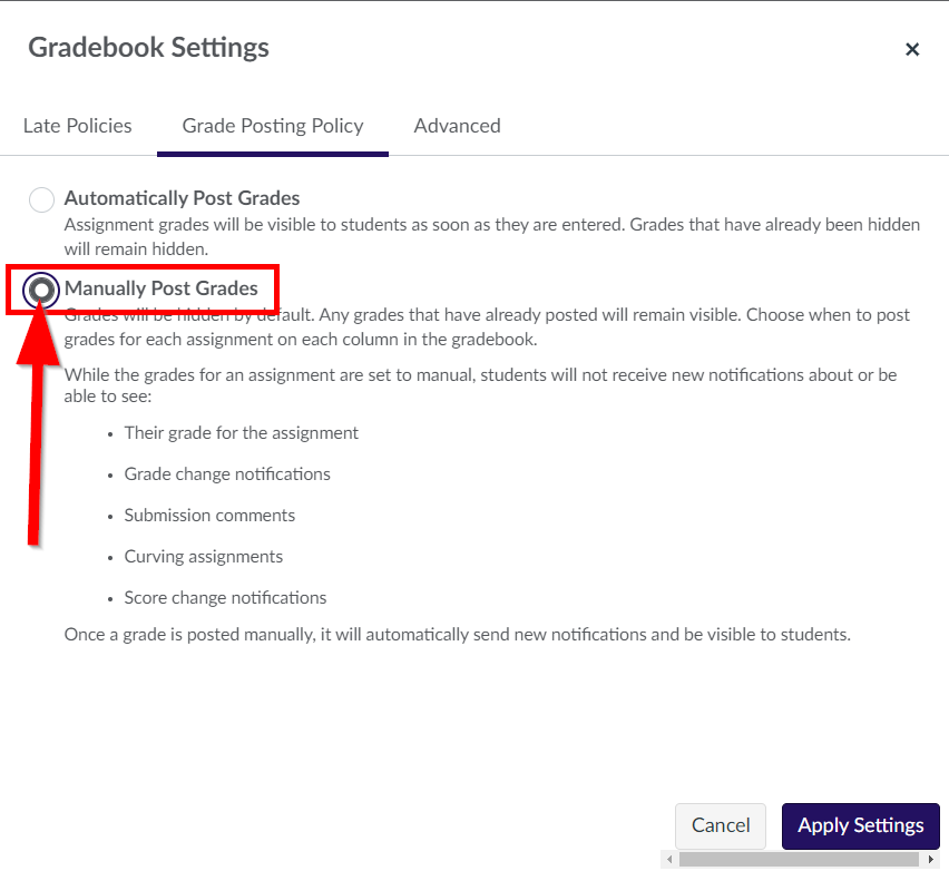 Manually posting grades – Academic Technology Help Center