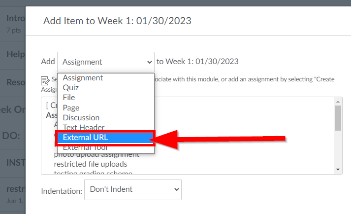 Adding an External URL to a Module – Academic Technology Help Center