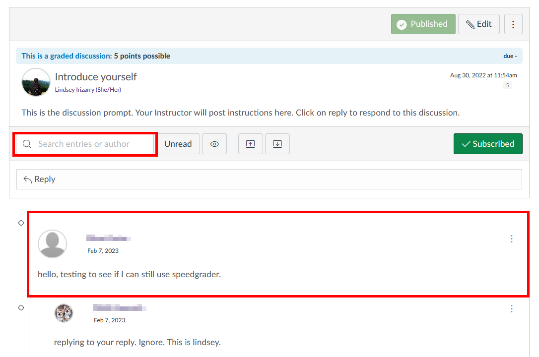 Grading a Discussion – Academic Technology Help Center
