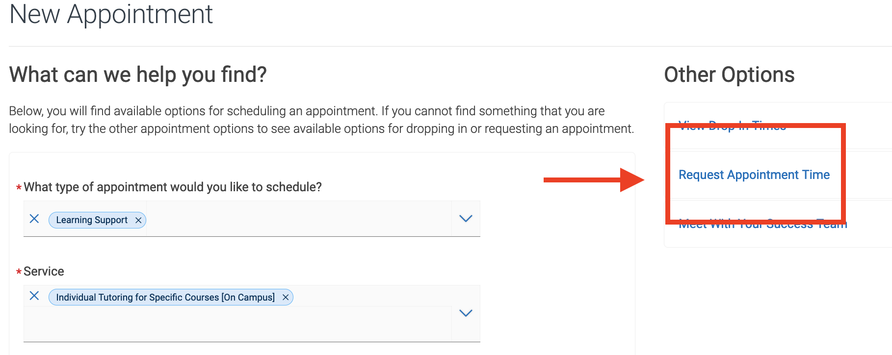 How to Schedule a Learning Support Appointment. – Academic Technology ...